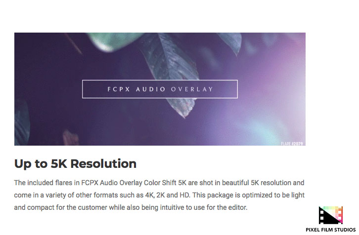 Pixel Film Studios Unveils FCPX Audio Overlay Color Shift 5K for Final Cut Pro X